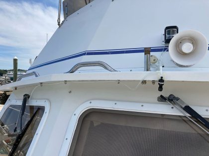 Windshield washer installation with a flying bridge - Points East Magazine